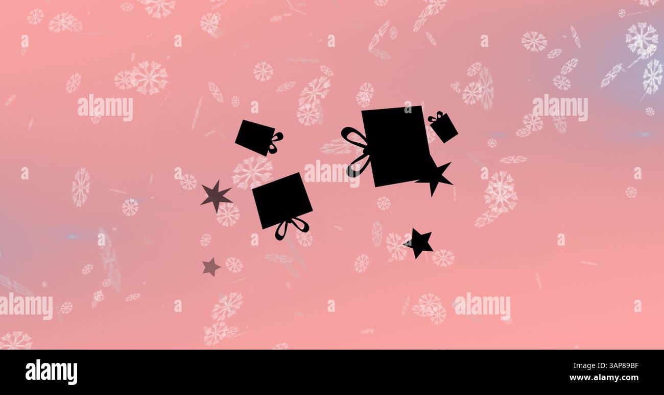 Giving presents diverse snow hi-res stock photography and images - Alamy