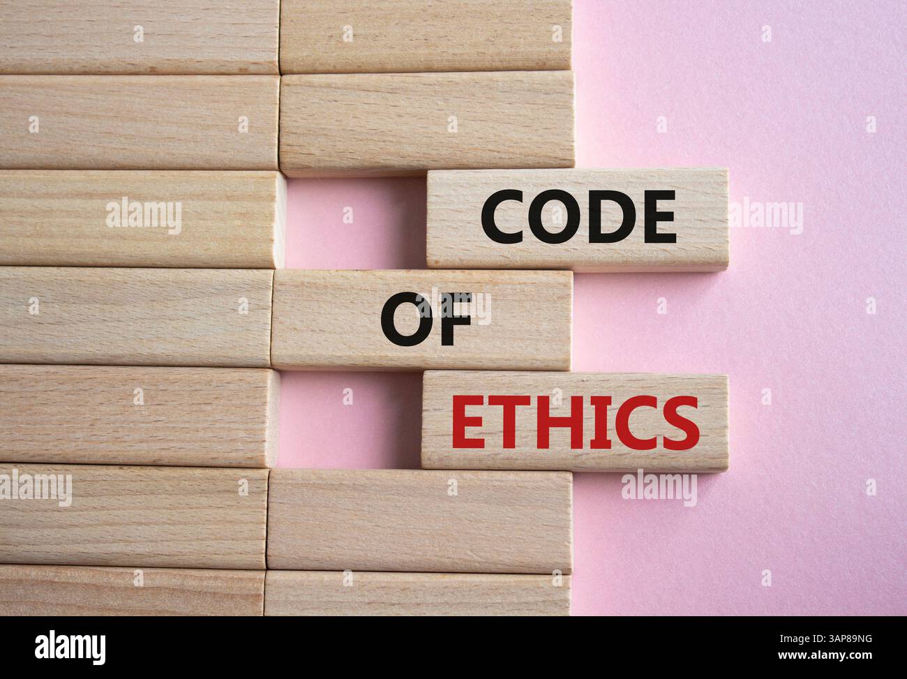 Code of ethics symbol. Concept words Code of ethics on wooden blocks ...