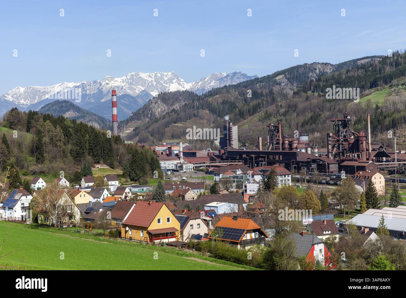 Voestalpine steelworks in the Donawitz district, known for the first ...