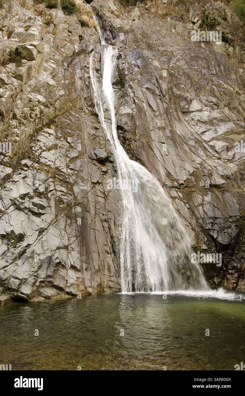 Water fall in the mountains around Kobe, Kobe, Japan, Asia Stock Photo ...