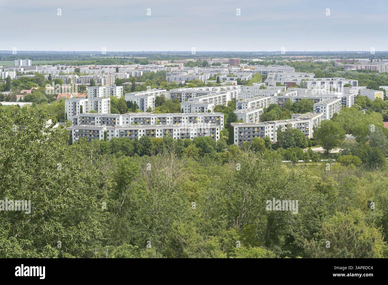 View from Kienberg of the green Marzahn-Hellersdorf district on the ...