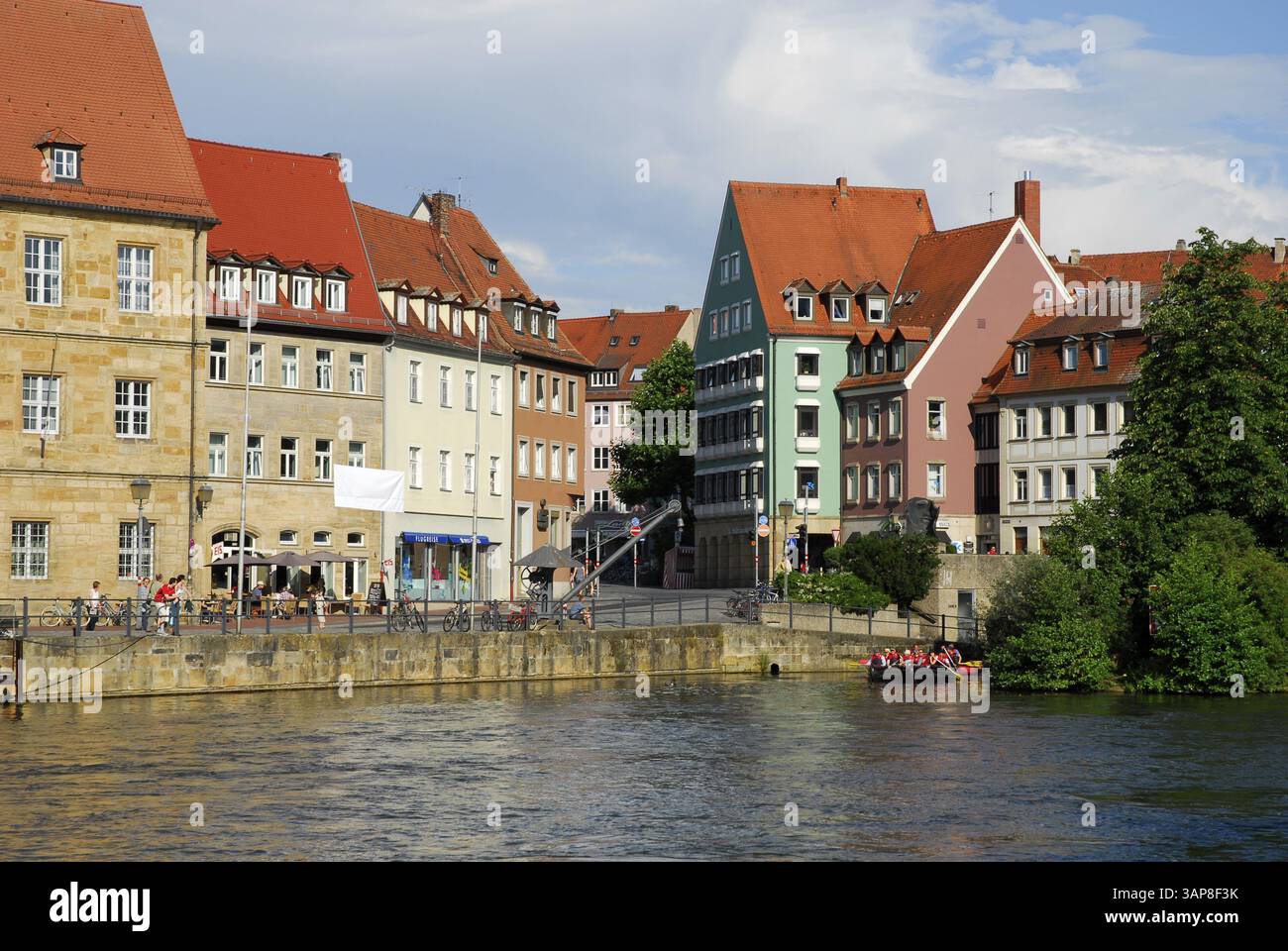 Houses on the Regnitz River, Am Kranen, UNESCO World Heritage Bamberg ...