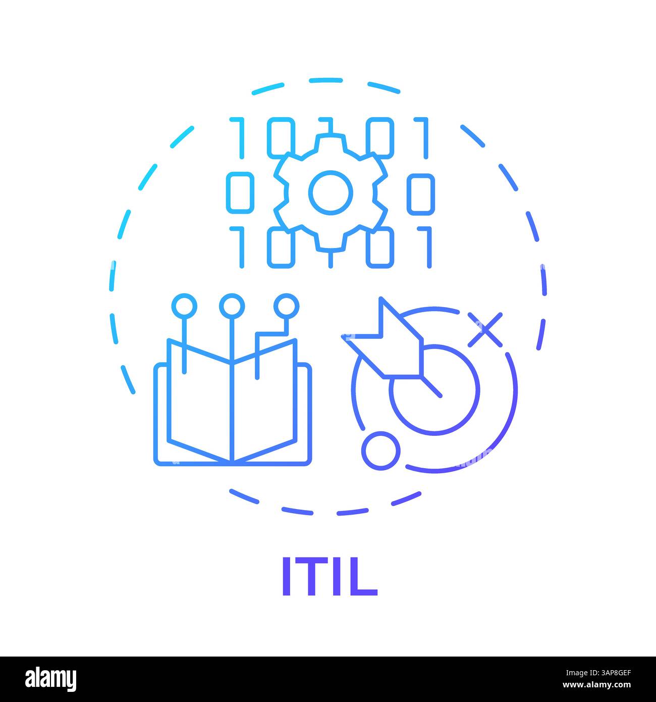 ITIL blue gradient concept icon Stock Vector Image & Art - Alamy