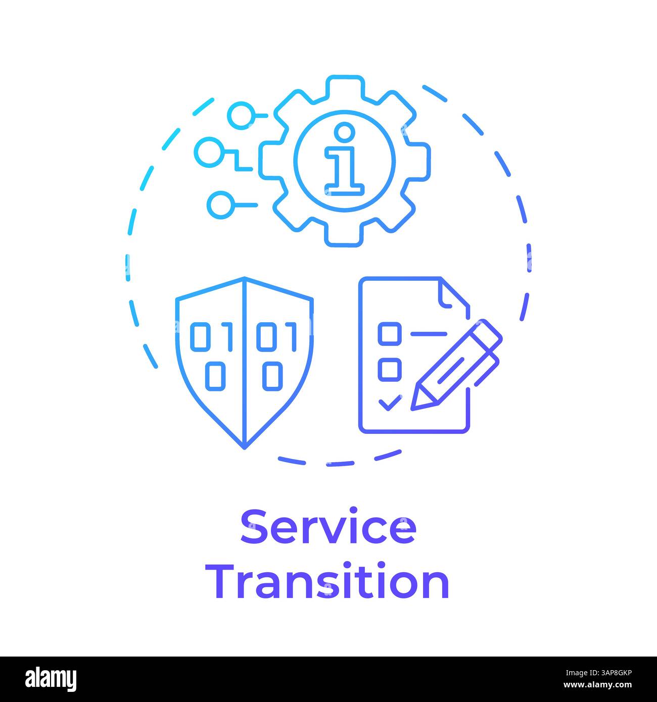 Service transition blue gradient concept icon Stock Vector Image & Art ...