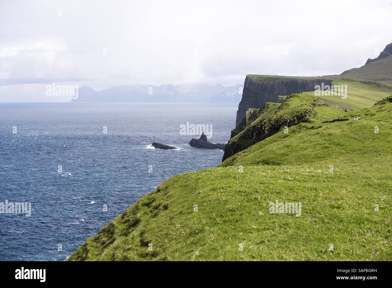 North coast of Mykines on the Faroe Islands, Mykines, Faroe Islands ...