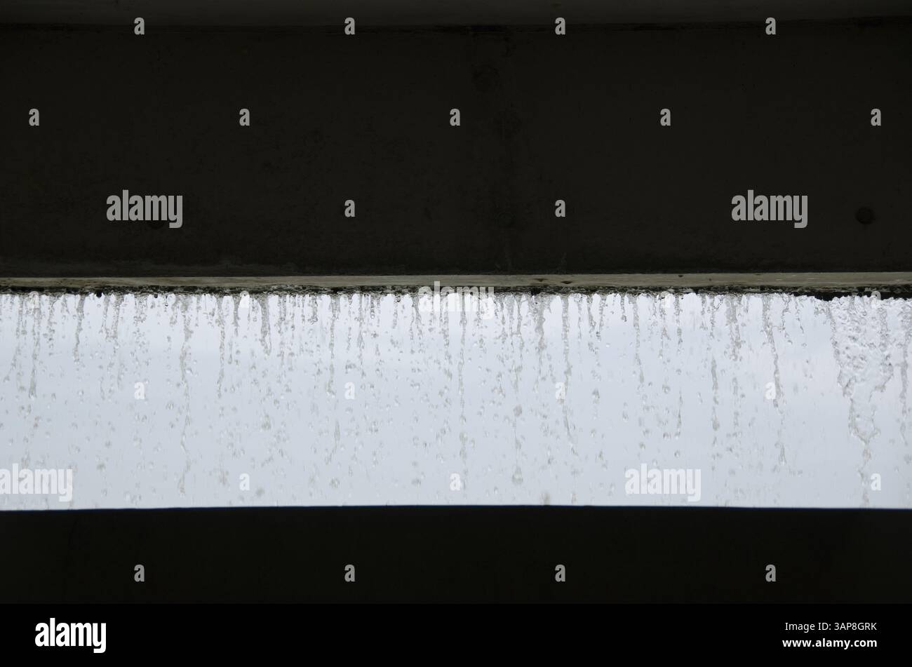 Curtain of water seen from inside a building, Kobe, Japan, Asia Stock ...