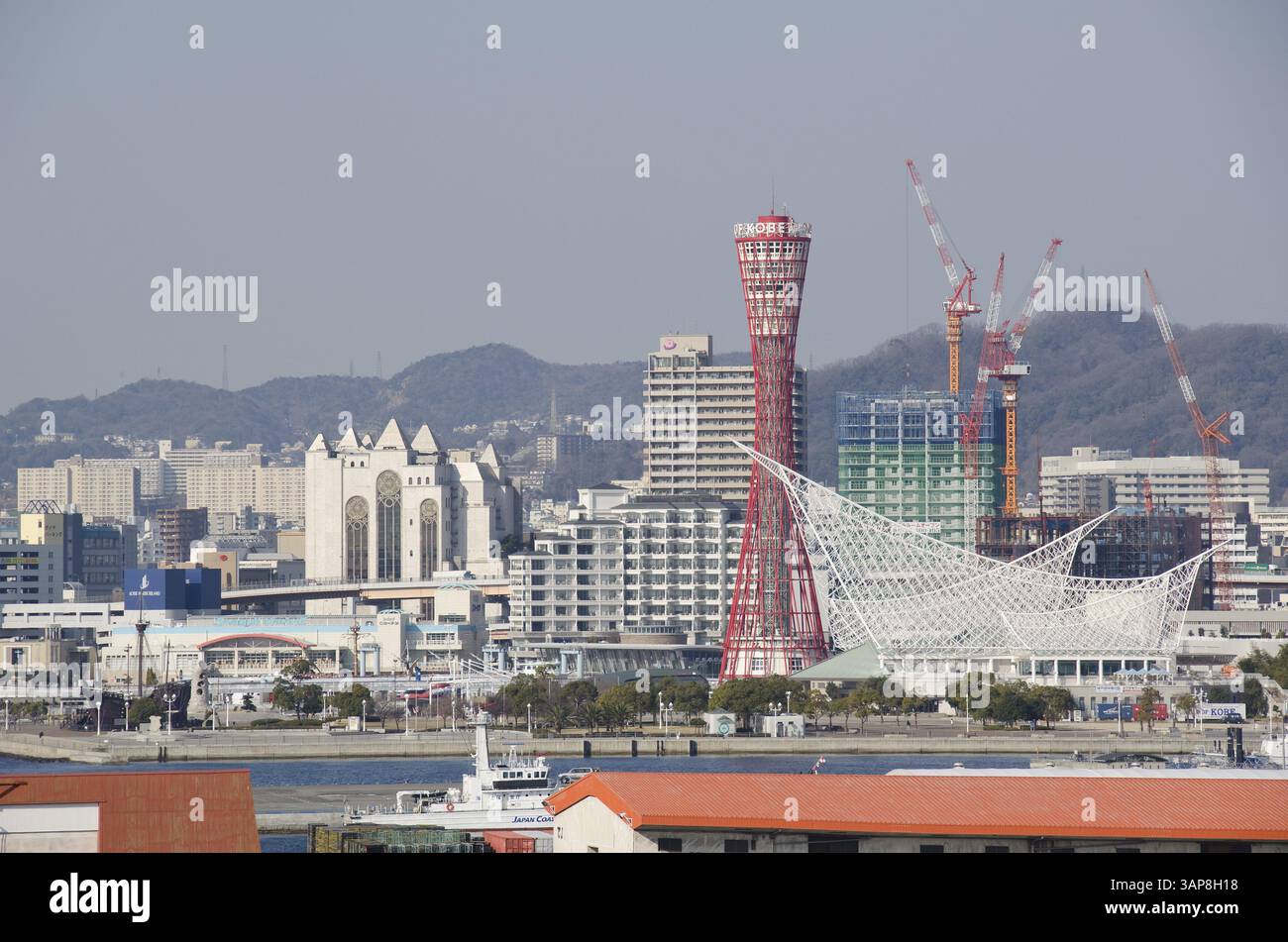 View on Kobe city in Japan with Kobe tower, Kobe, Japan, Asia Stock ...
