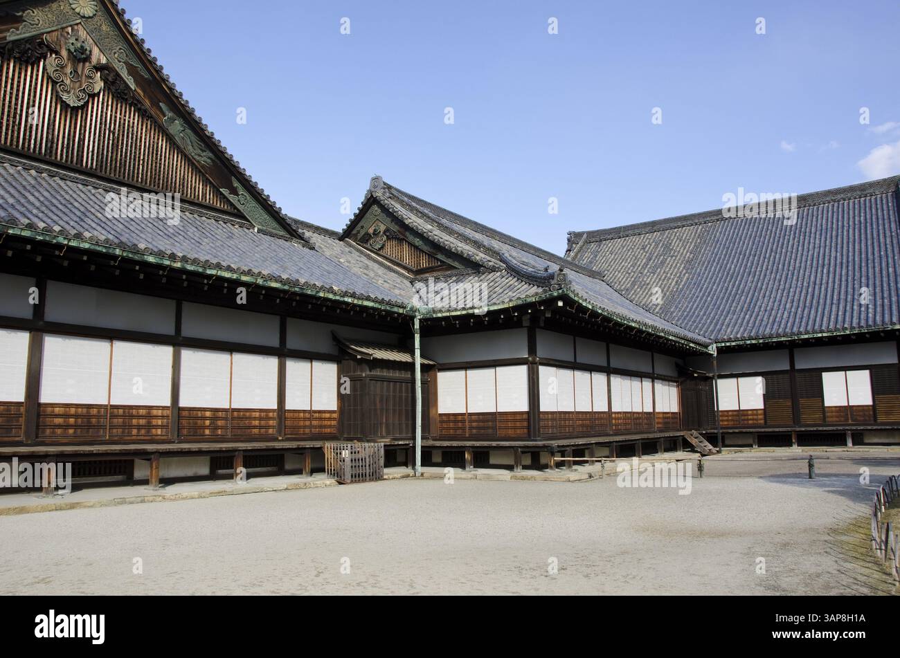 Outdoor view of ninomaru palace in Nijo castle in Kyoto, Japan, Kyoto ...