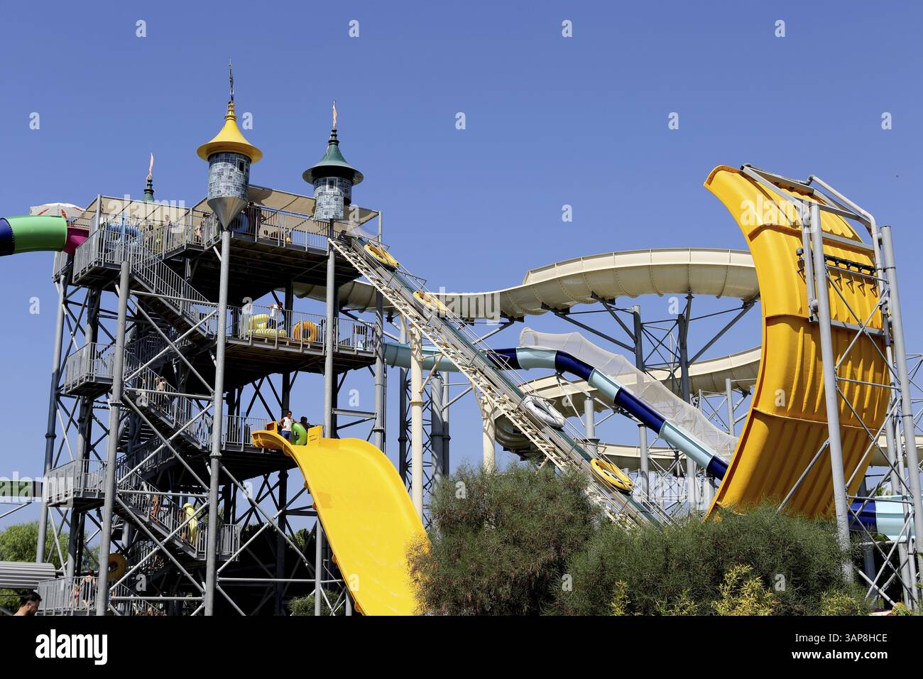 Empty water slide swimming hi-res stock photography and images - Alamy
