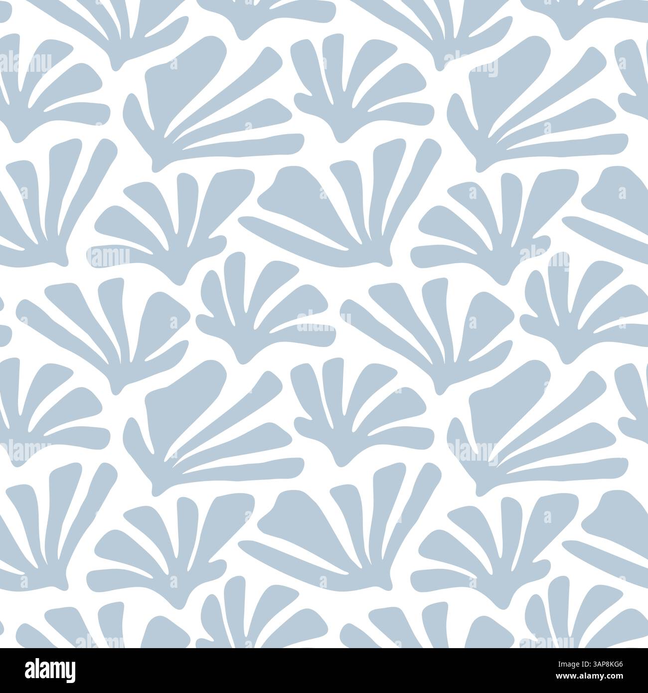Seamless hand drawn seaweed pattern ocean doodle marine fabric design ...