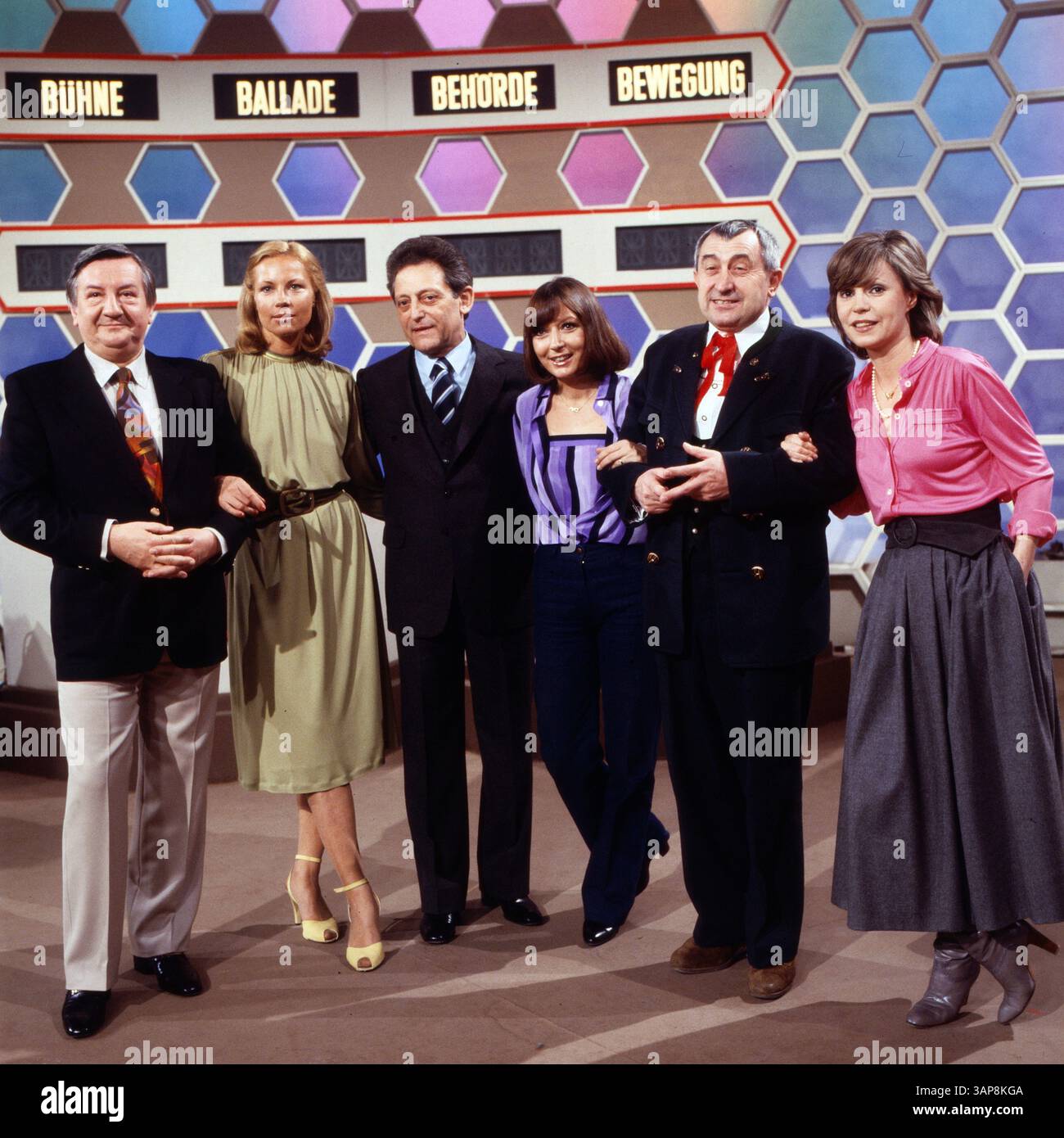 Dalli Dalli, Ratesendung mit Moderator Hans Rosenthal (3. v. l.), hier ...