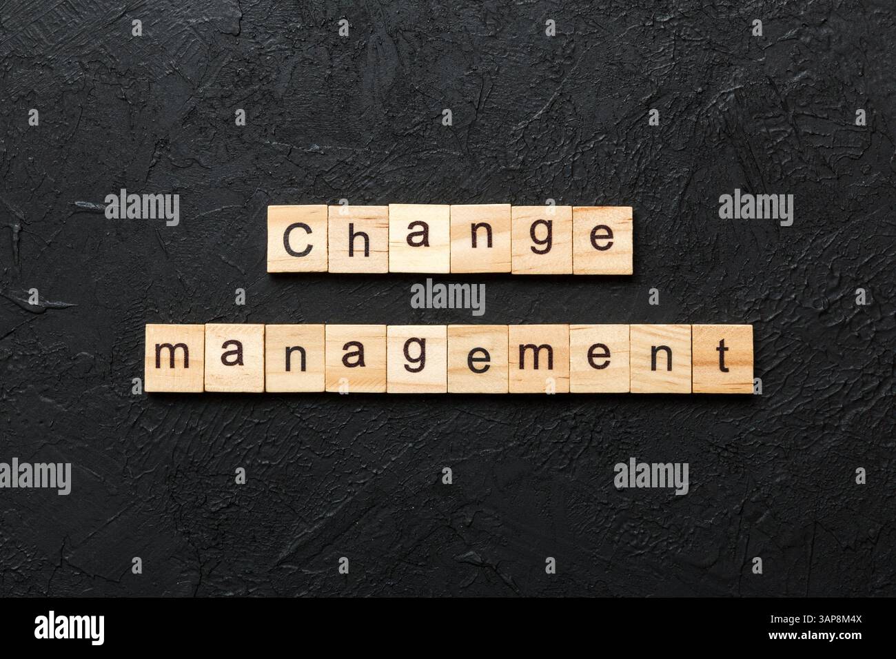 change management word written on wood block. change management text on ...