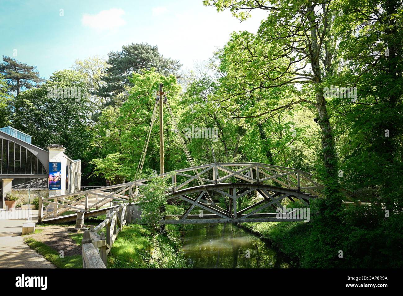 Reconstitution of the swing bridge designed by Leonardo da Vinci in the ...