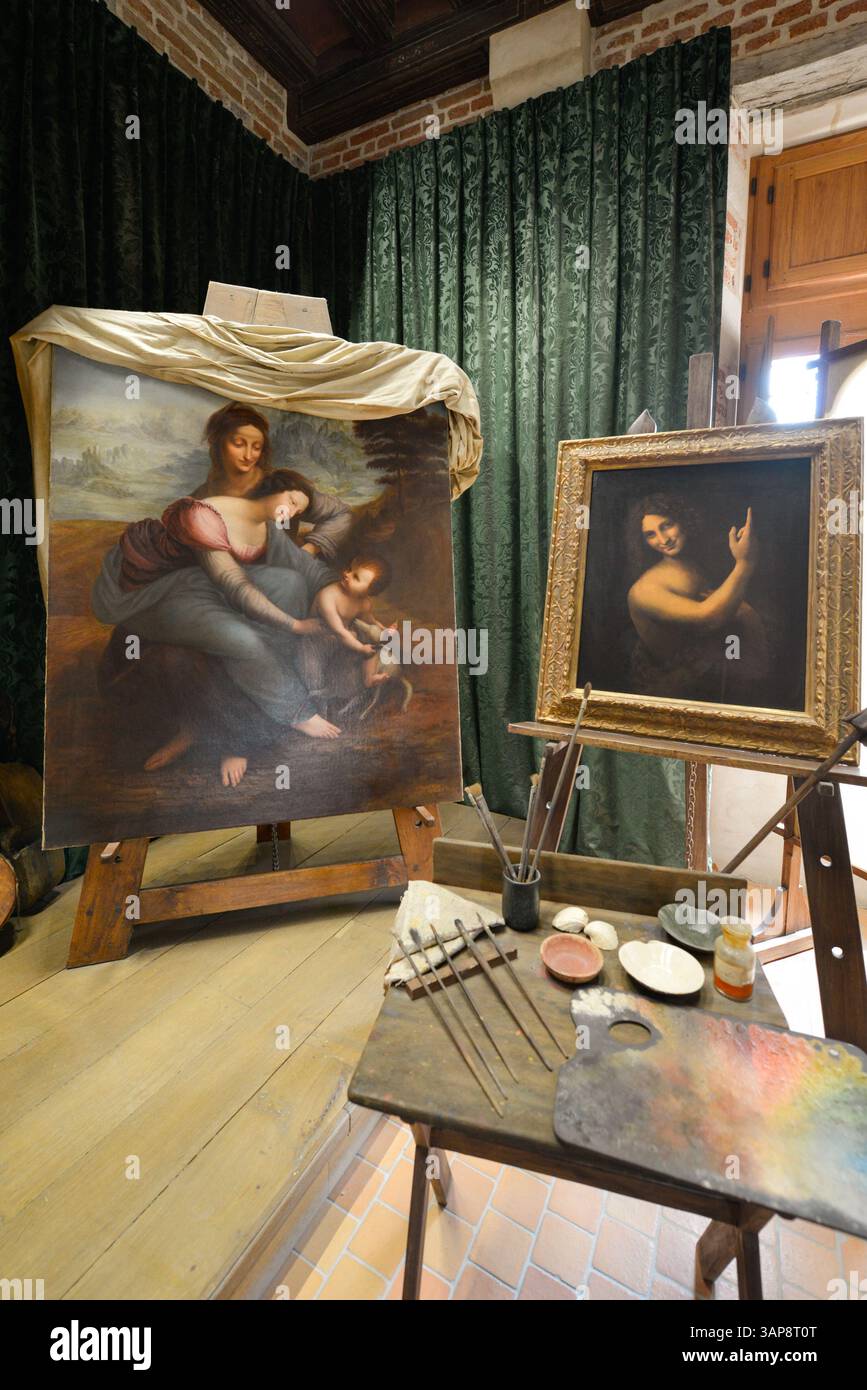 Paintings by Leonardo da Vinci, The Virgin, the Child Jesus and Saint ...