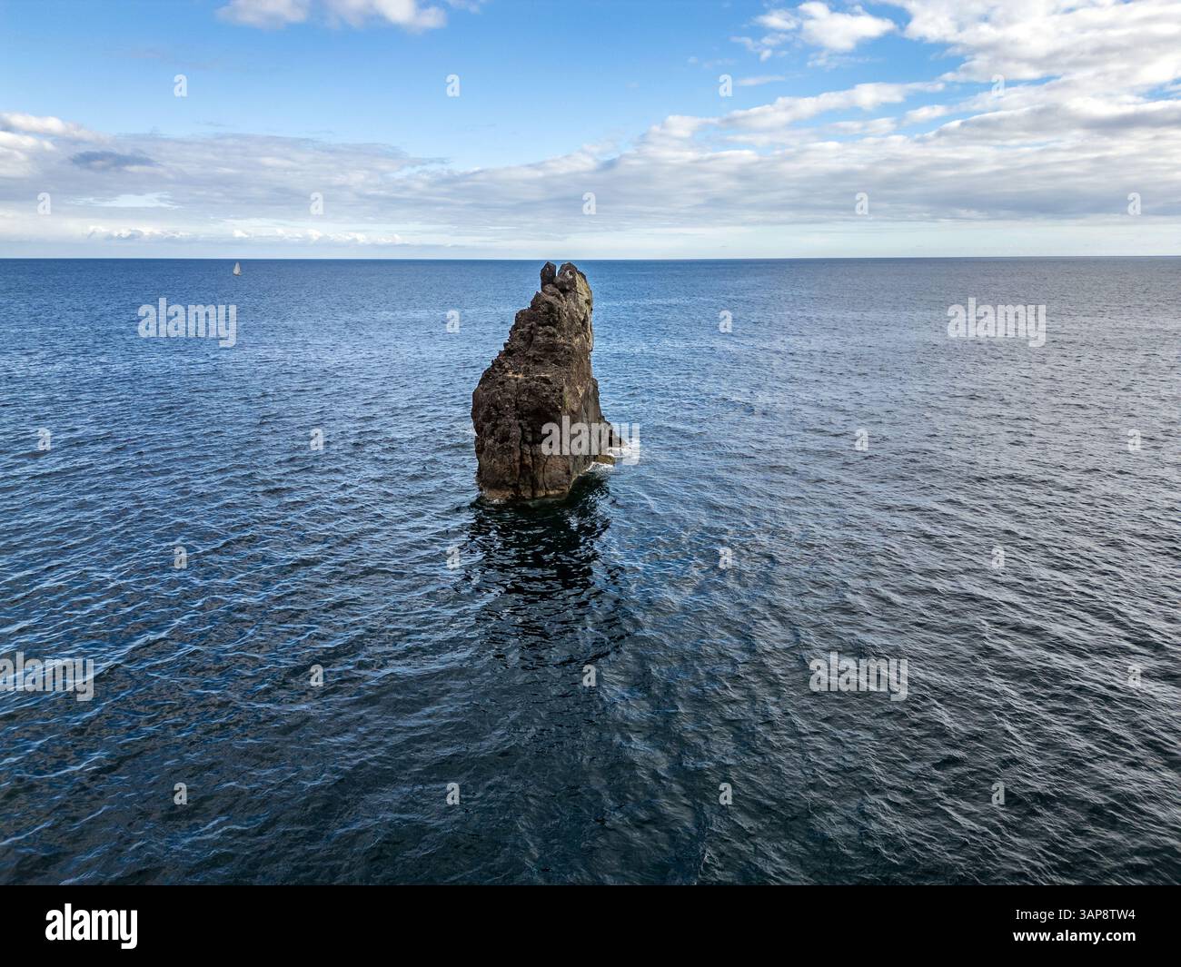 Gorgulho islet in Lido area of Funchal city, capital of Madeira Island ...