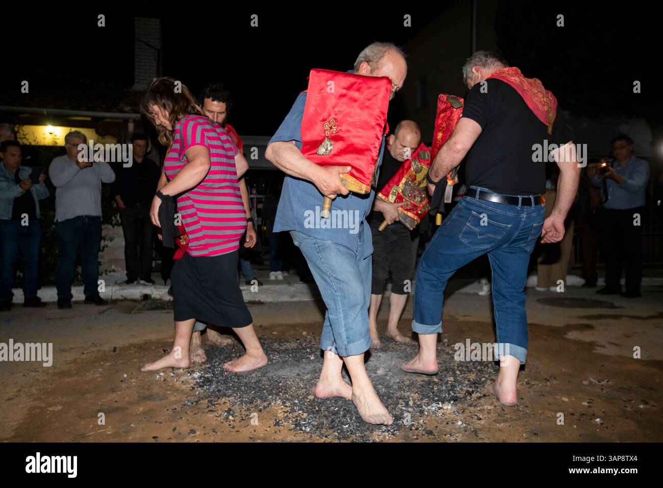 Lagadas, Greece 23 May 2023: During the Anastenaria ritual, believers ...