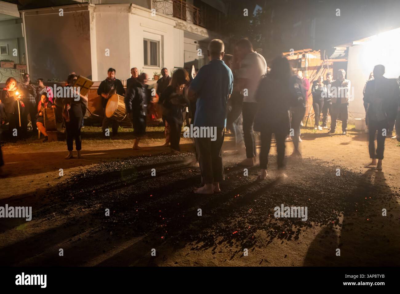 Lagadas, Greece 23 May 2023: During the Anastenaria ritual, believers ...