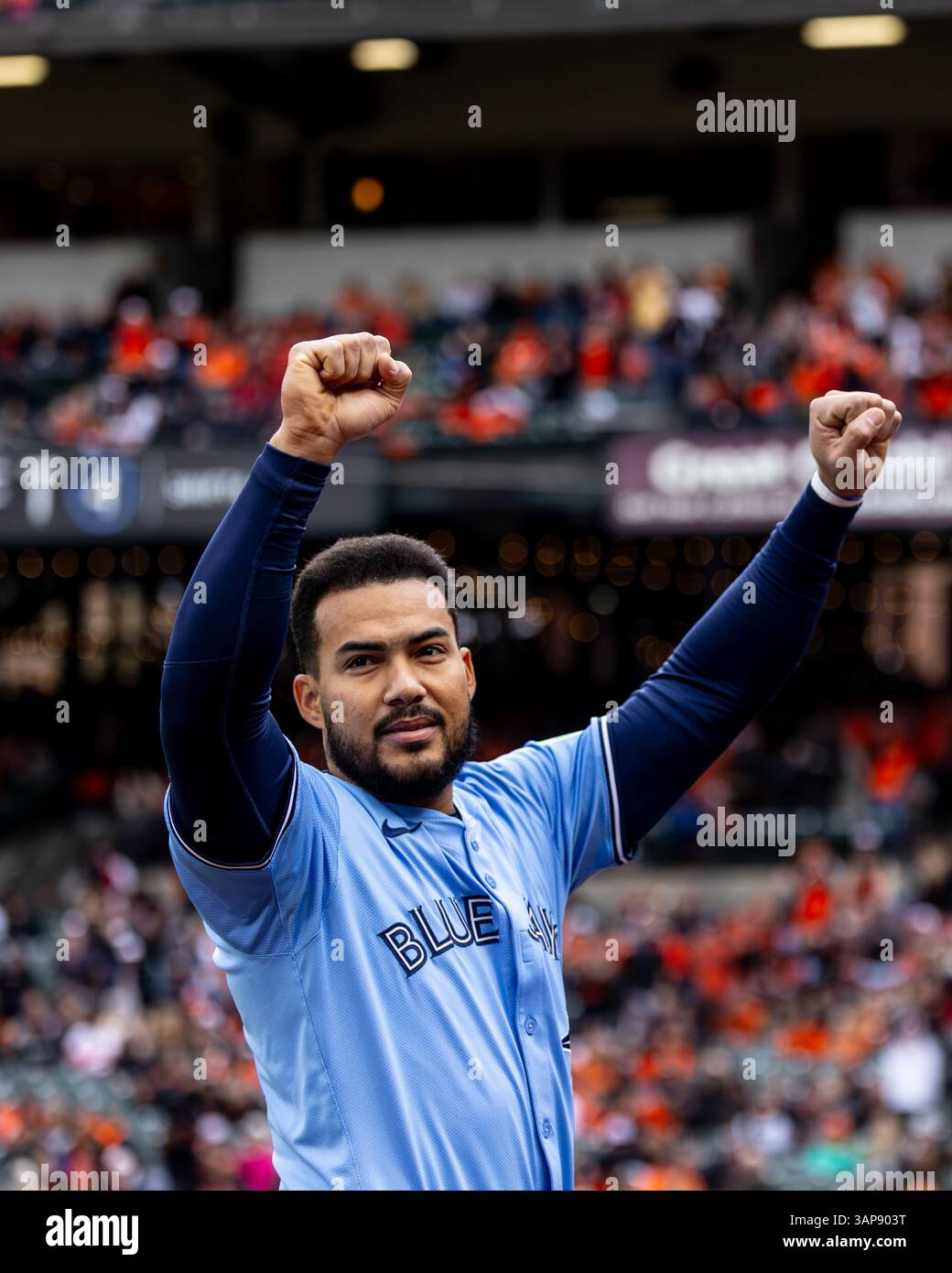 Toronto Blue Jays designated hitter Anthony Santander receives ...