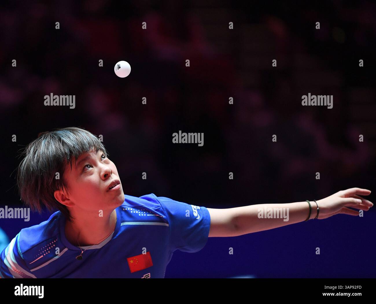 Macao, China. 16th Apr, 2025. Wang Yidi serves during the women's ...