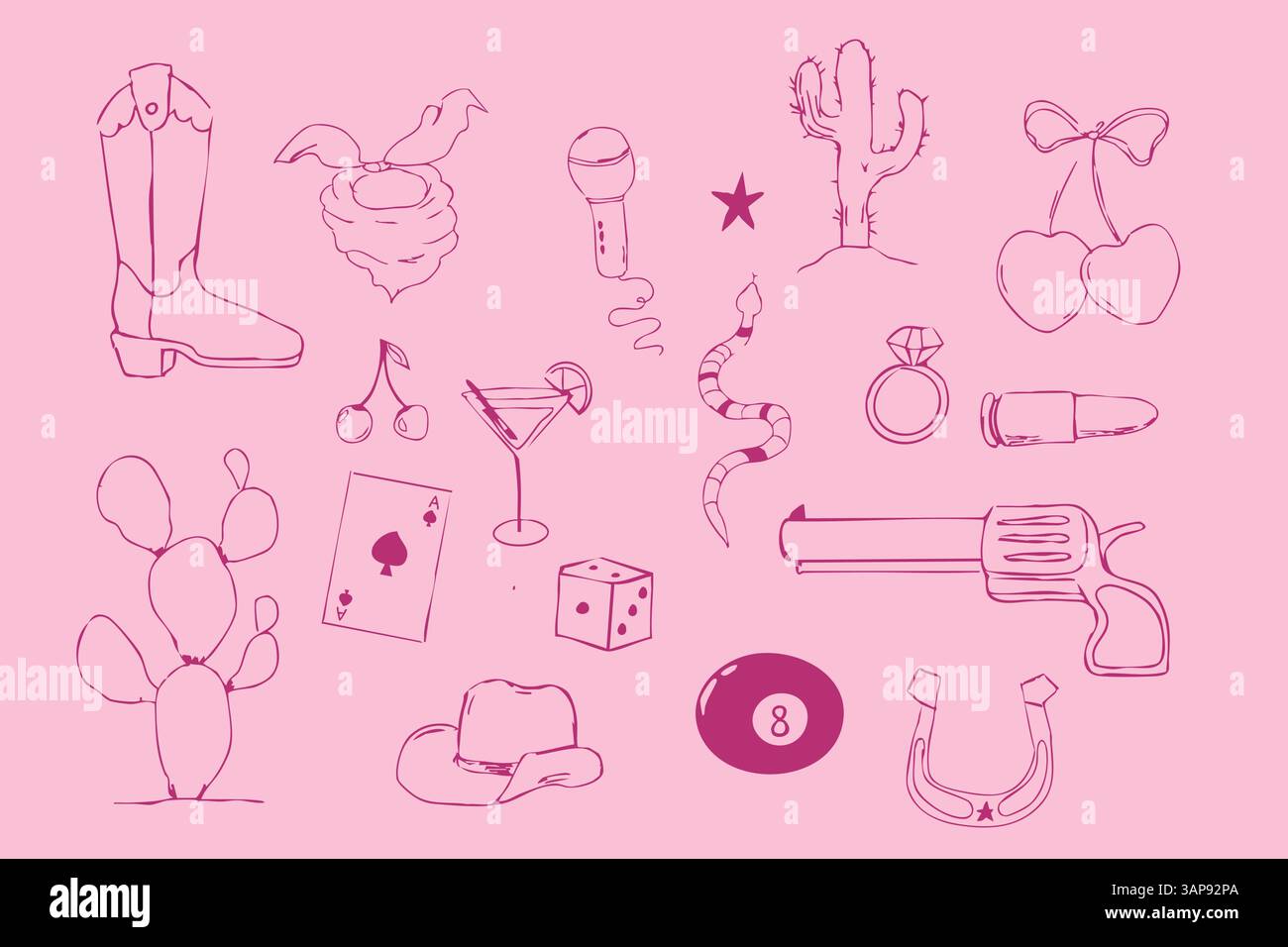 Wild west coquette y2k bachelorette cowgirl party collection, western ...