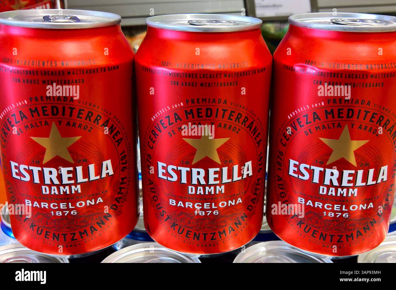 Estrella Damm, Brauerei aus Barcelona, Spanien. Estrella Damm ist ein ...
