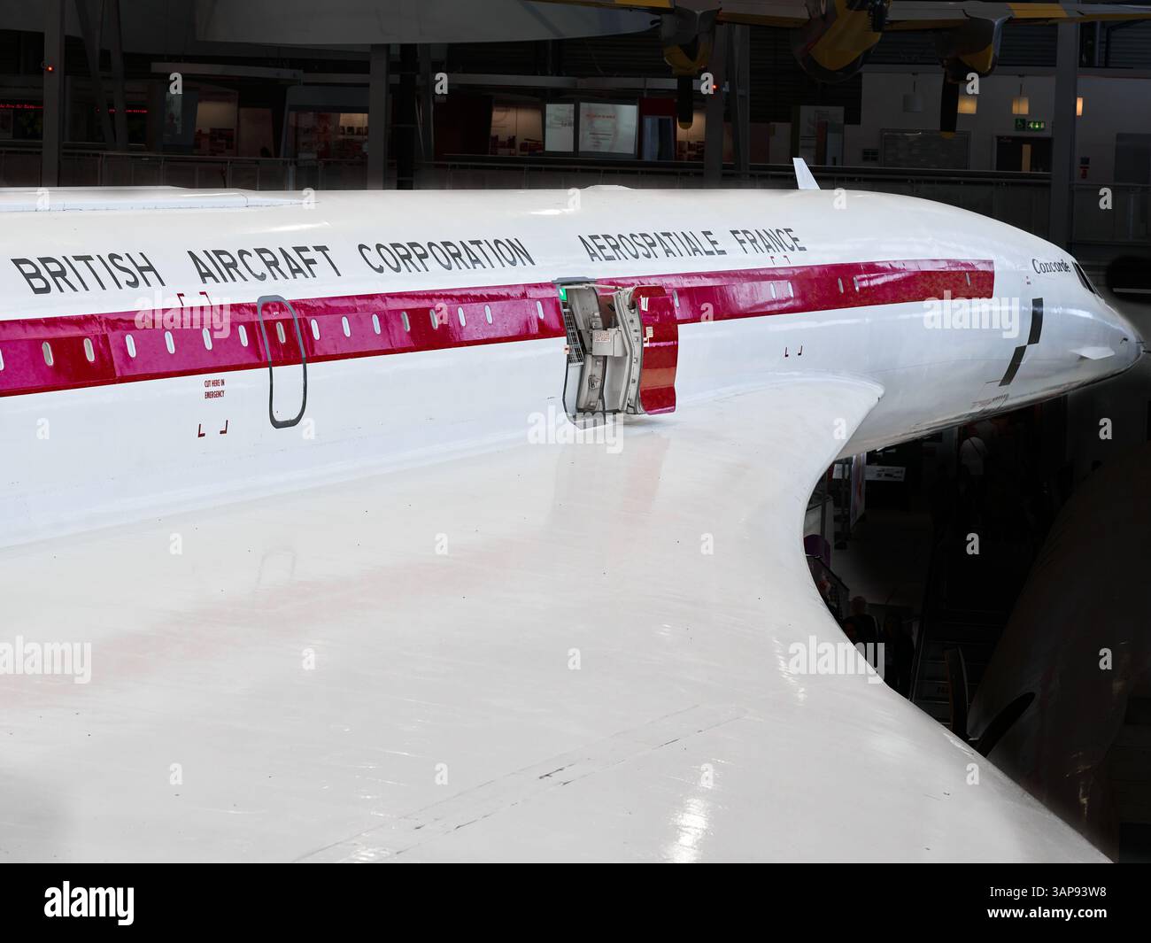 Wing of the Concorde aircraft at the british Imperial War Museum ...