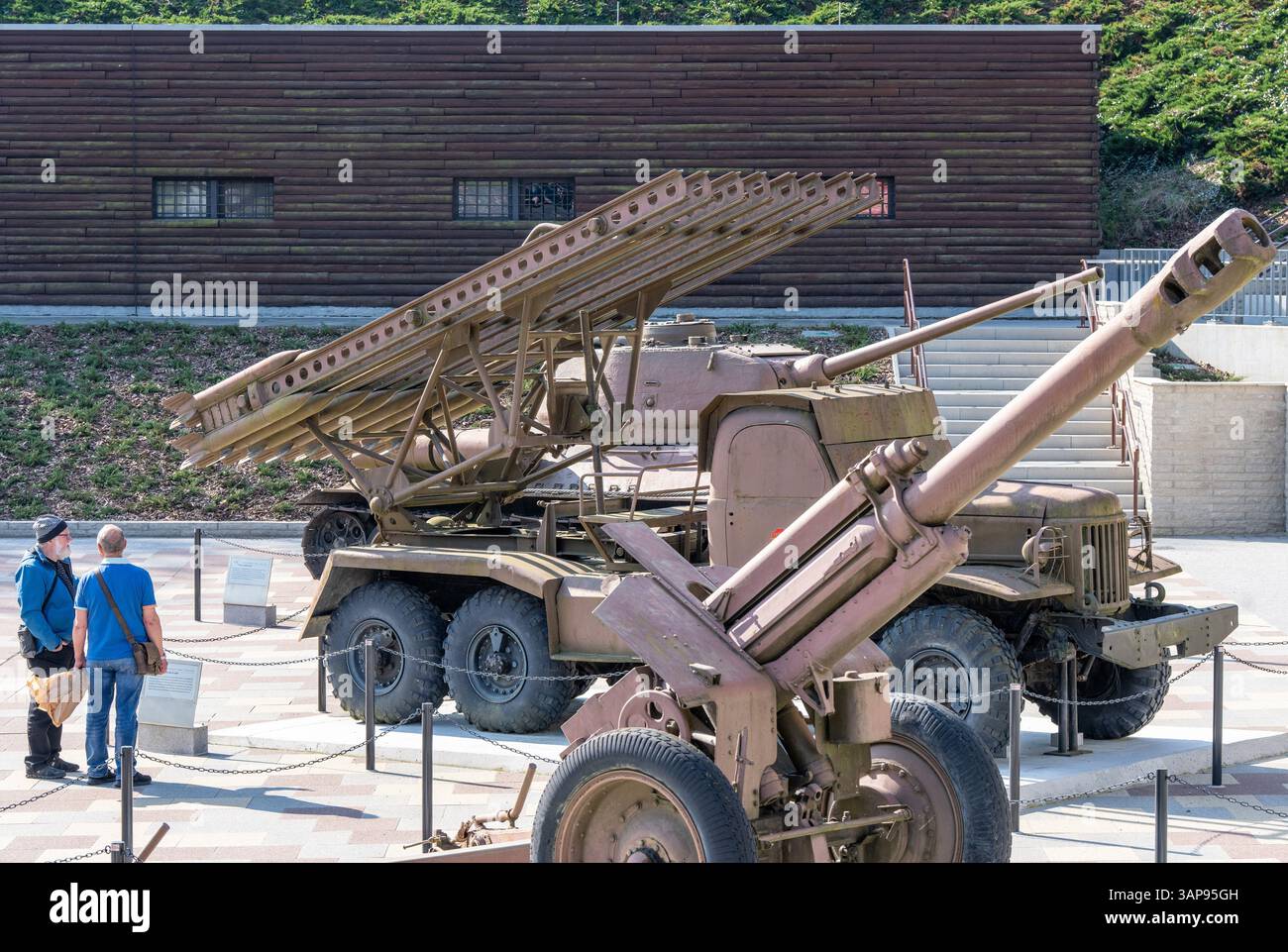 Seelow, Germany. 16th Apr, 2025. Visitors view the memorial before the ...
