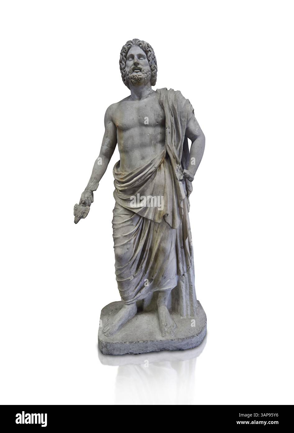 Roman statue of Zeus, copy of earlier Greek original, 2nd century BC ...
