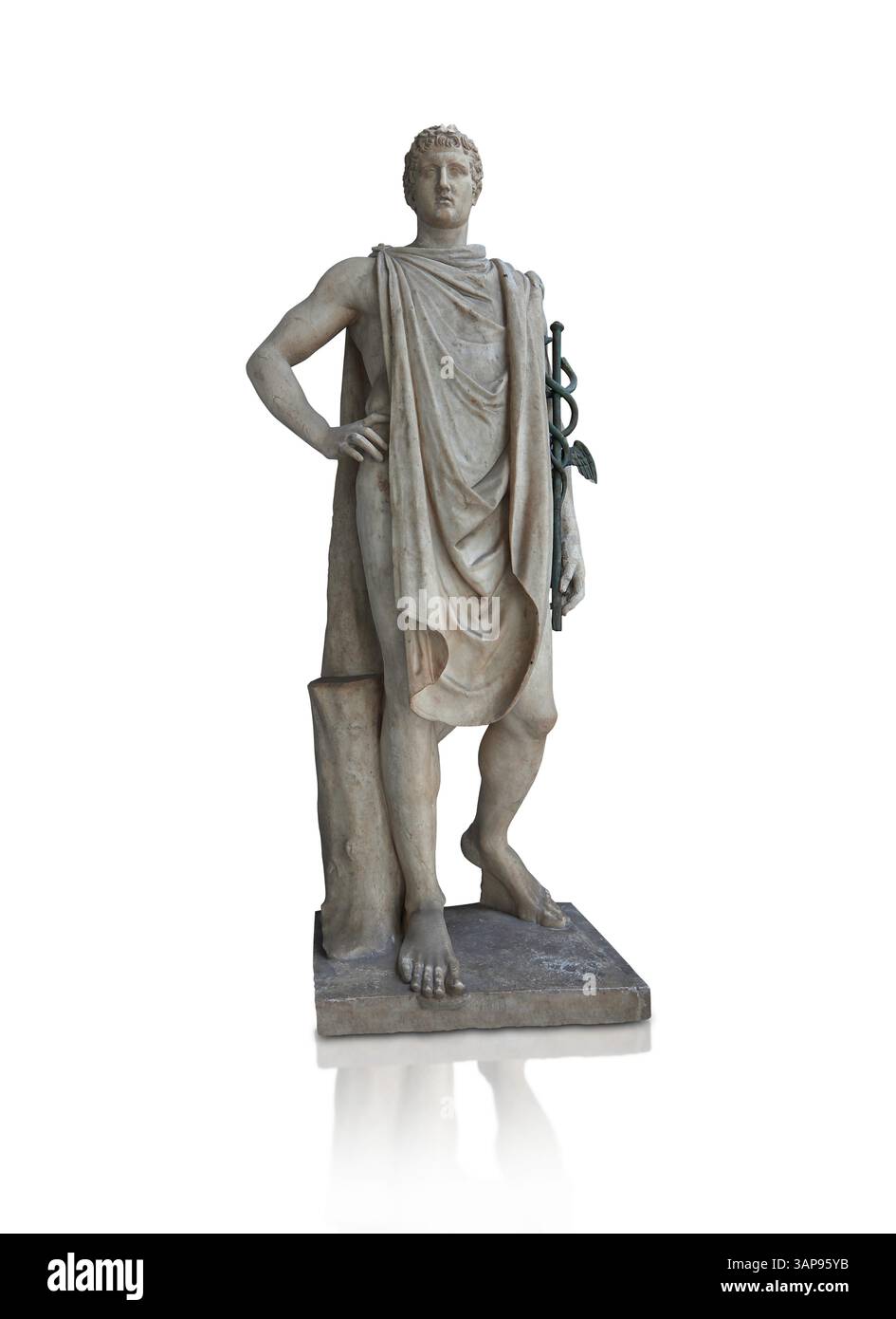 Roman statue of the god Hermes, copy of a 4th Century BC Greek original ...