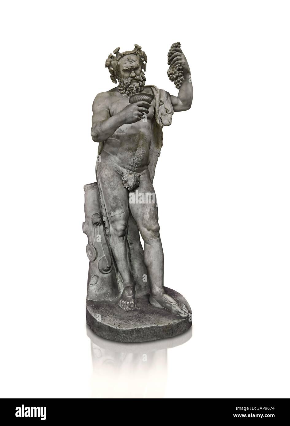 Roman statue of Silenus, originally he would have been pouring wine ...