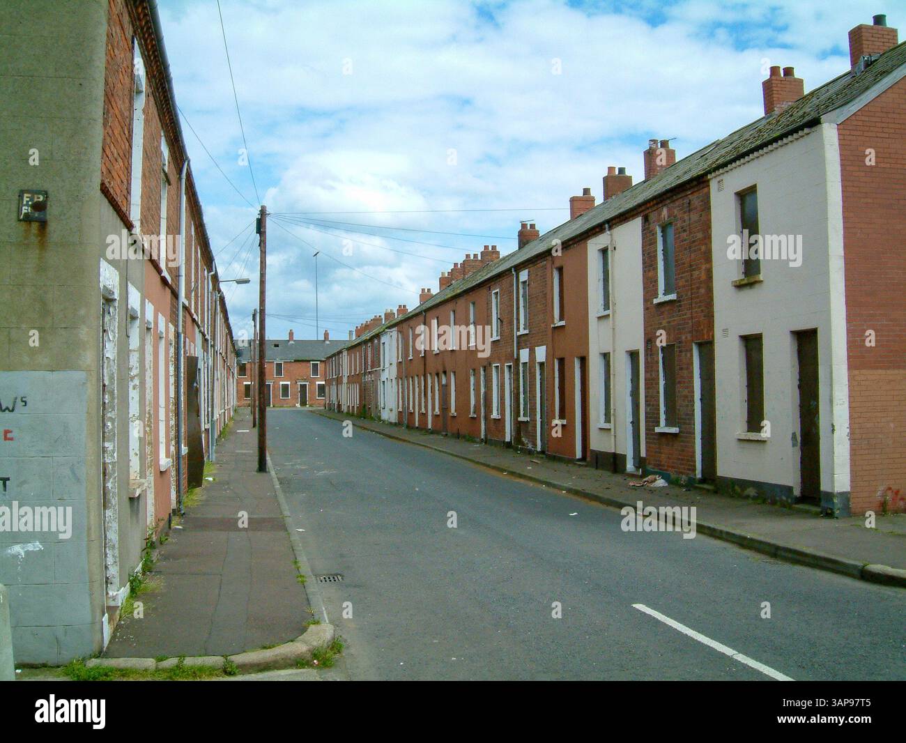 Boarded up streets, North Belfast, Northern Ireland Stock Photo - Alamy