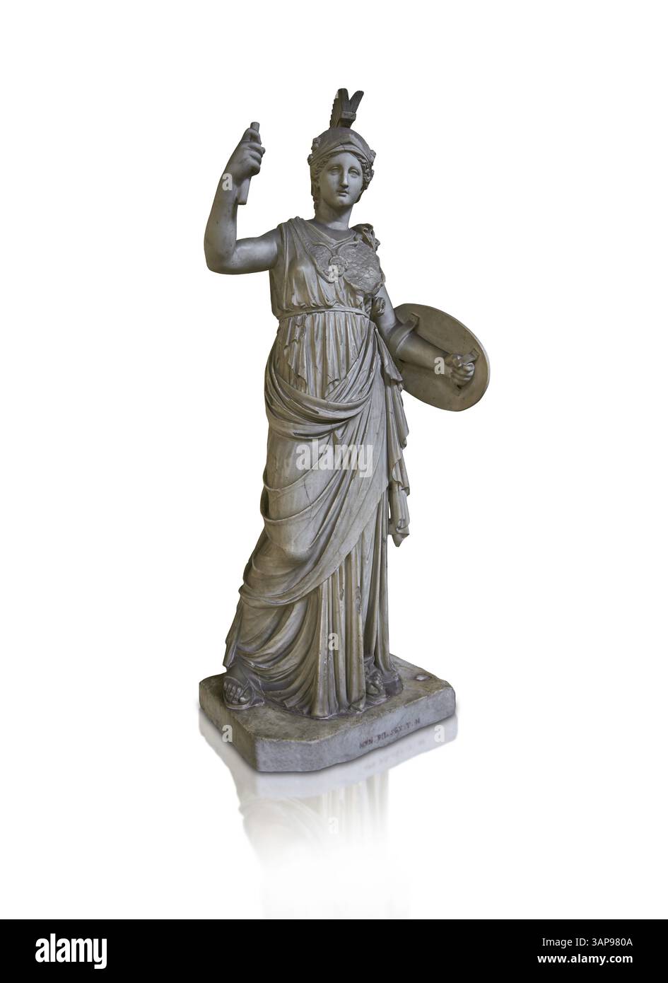 Roman statue of Athena discovered by Domenica de Angelis in 1774 ...