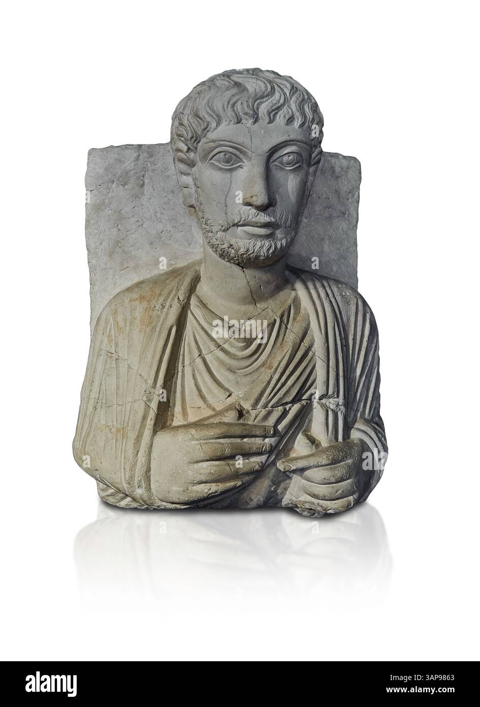 Roman marble limestone funerary portrait sculpture of a man from ...