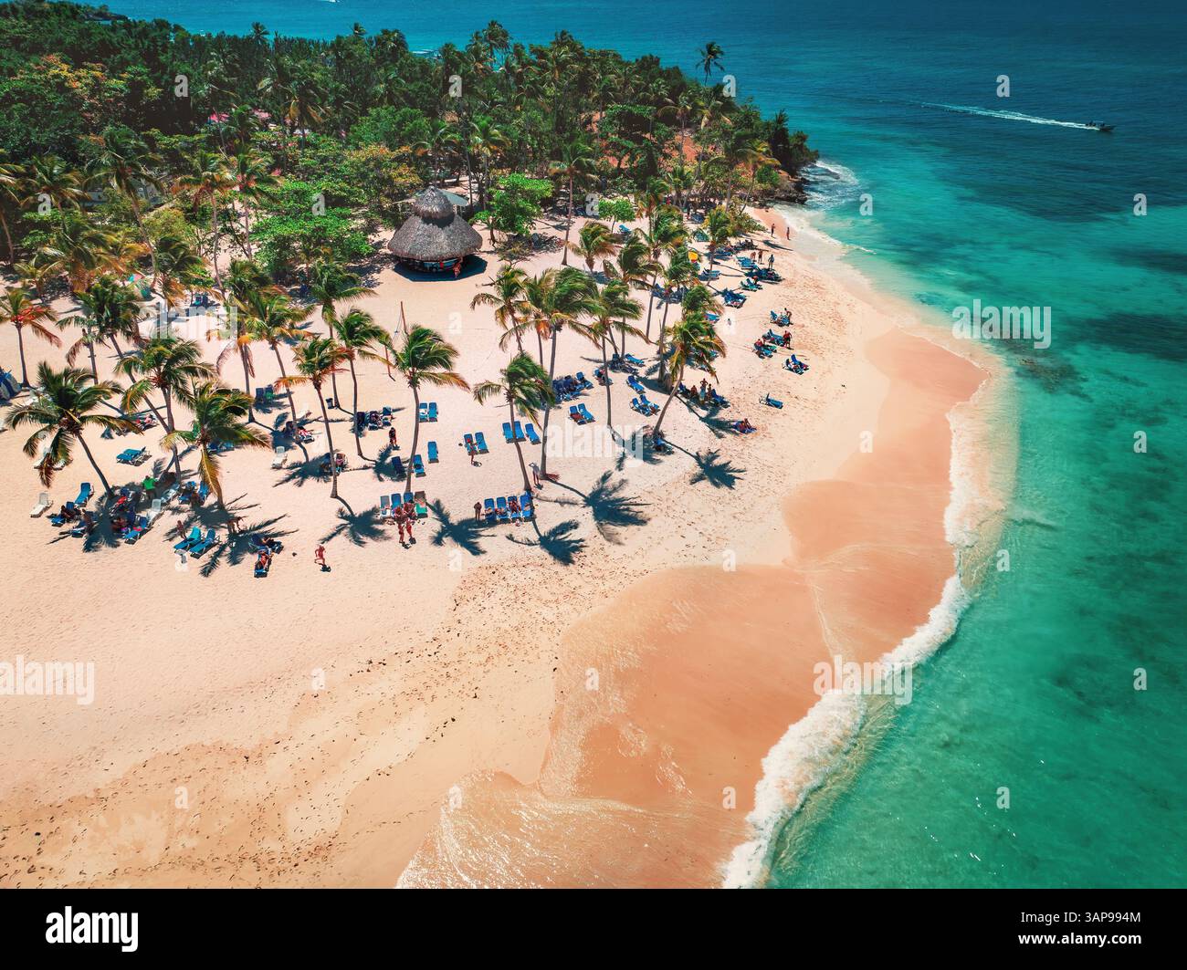 Aerial video over tropical island hi-res stock photography and images ...