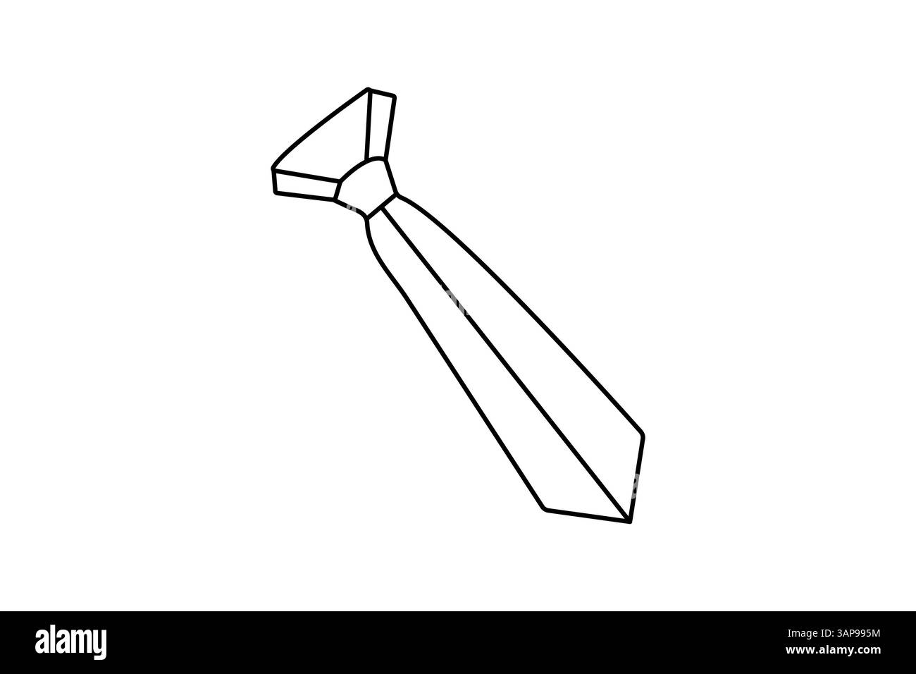 Continuous one line tie drawing minimalist vector outline illustration ...