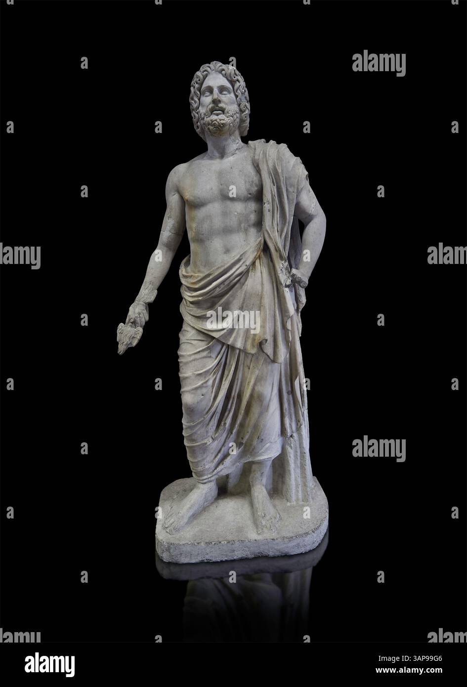 Roman statue of Zeus, copy of earlier Greek original, 2nd century BC ...