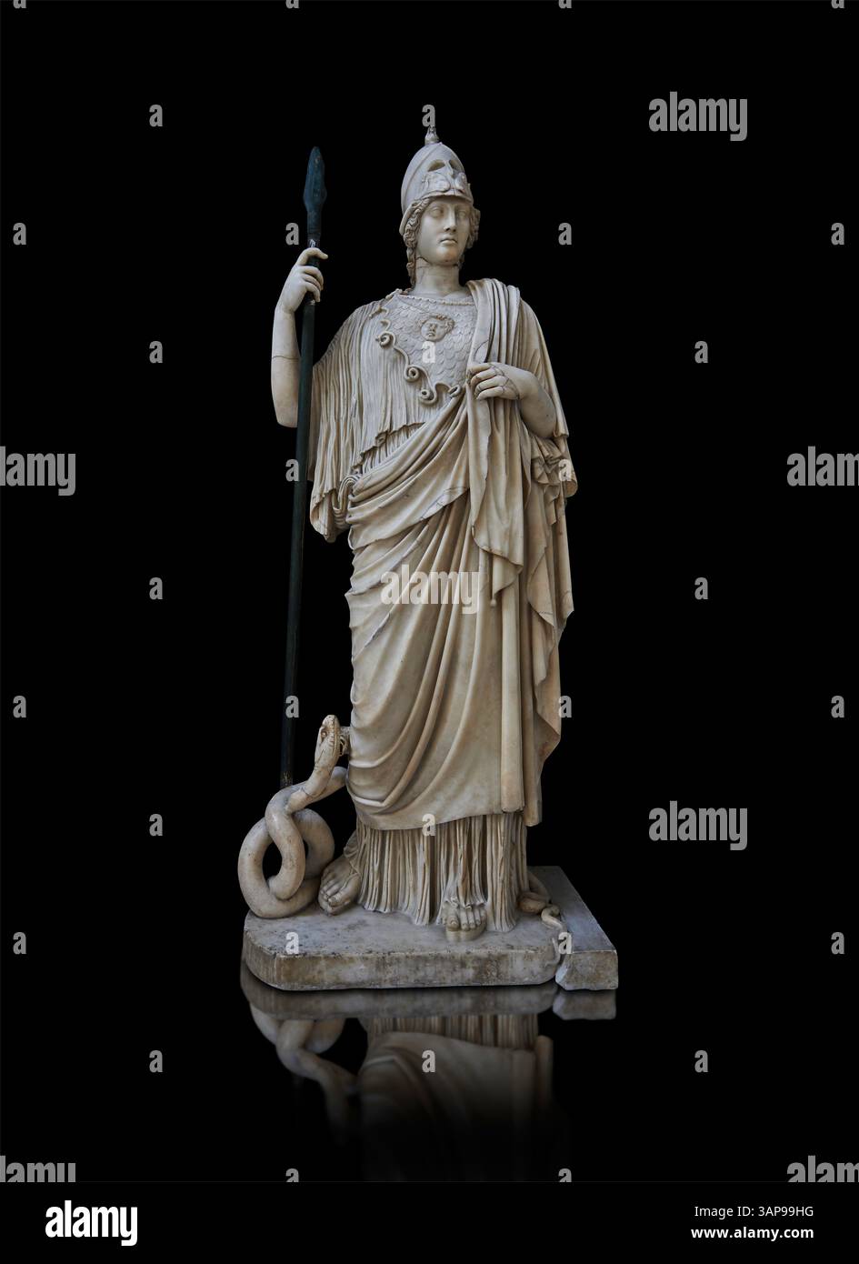 Roman statue of Athena Giustiniani or Minerva Giustiniani 2nd cent AD ...