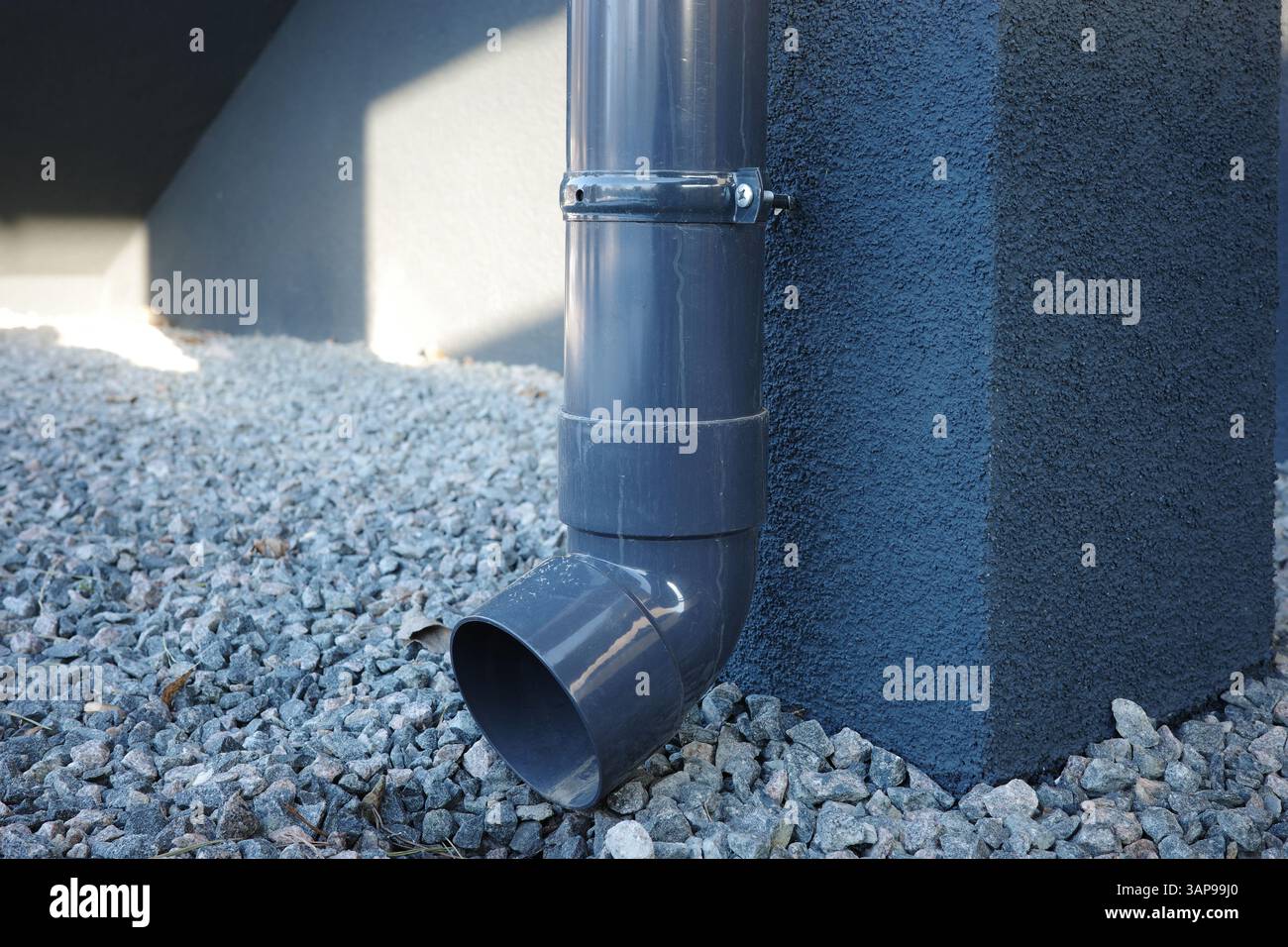 Plastic gutter and drainage system for water from melted snow and rain ...