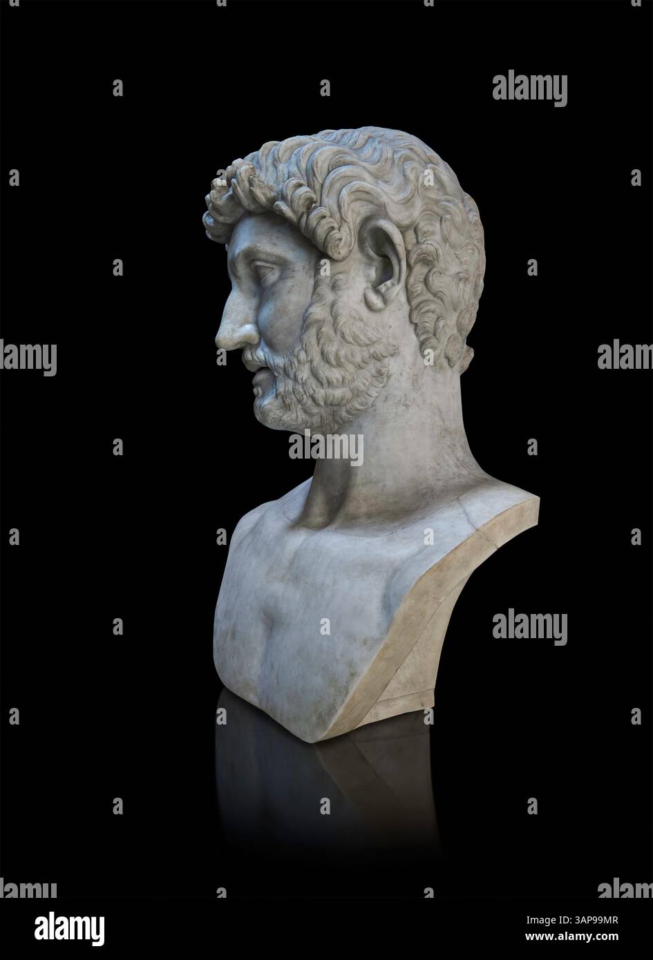 Roman marble portrait bust of Emperor Hadrian from Castel Sant' Angelo ...