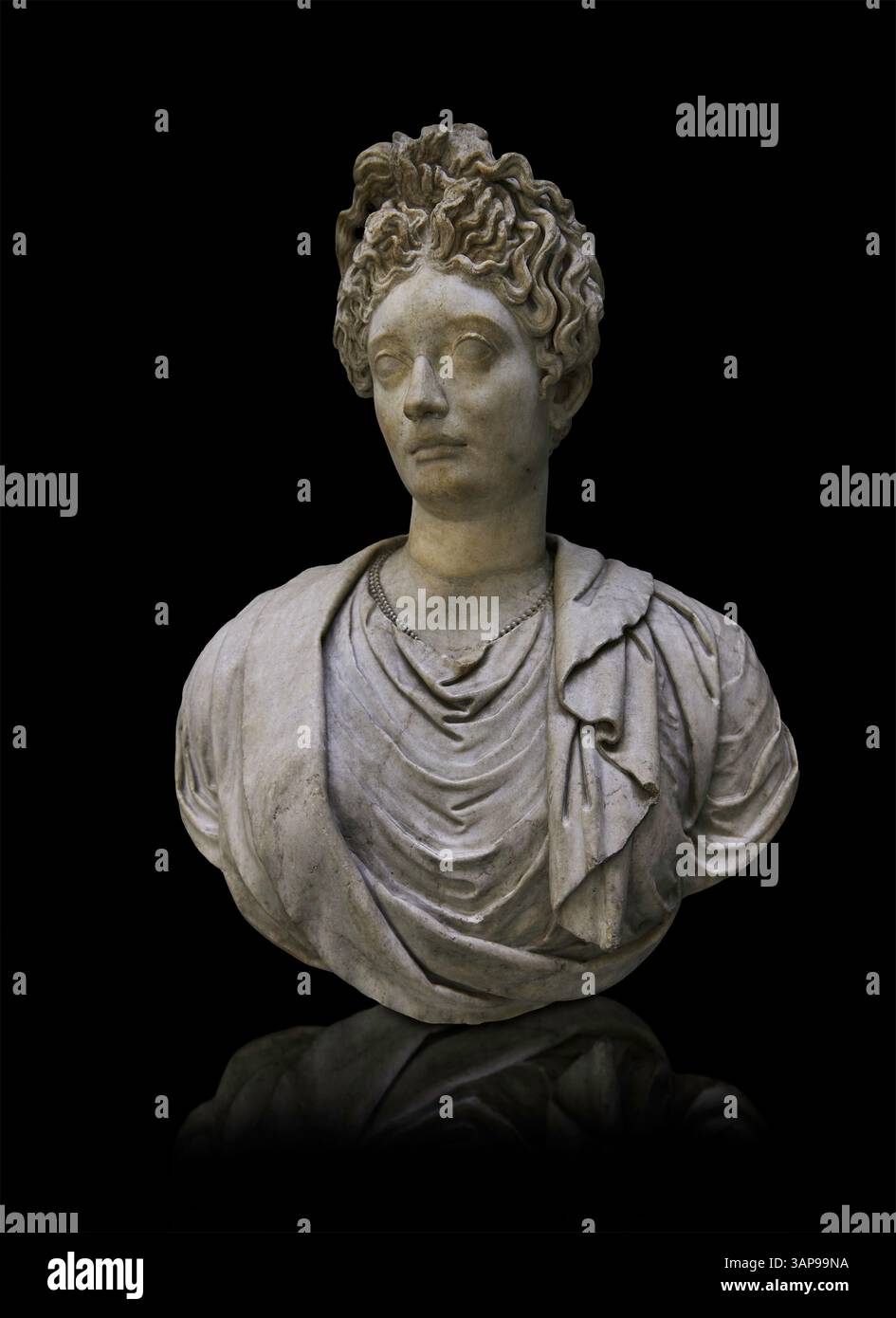 Roman portrait bust of Julia Flavia, also known as Julia Titi, daughter of Emperor Titus. 79 ...