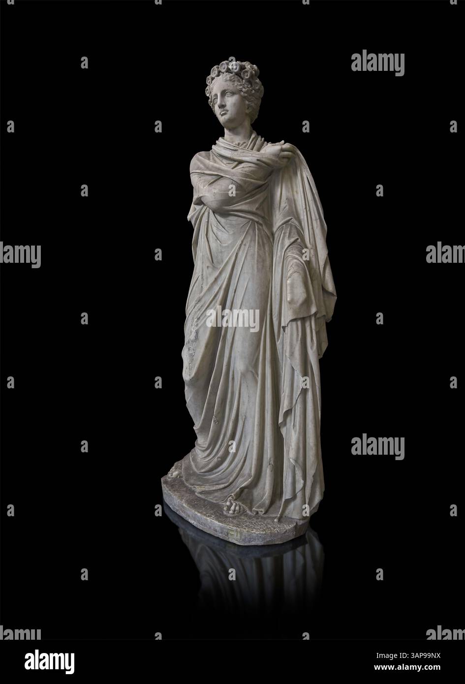 Roman statue of Polyhymnia ancient Greek muse. 2nd cent Roman. Hall of ...