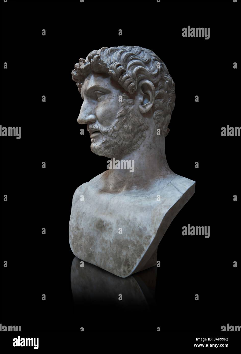 Roman marble portrait bust of Emperor Hadrian from Castel Sant' Angelo ...