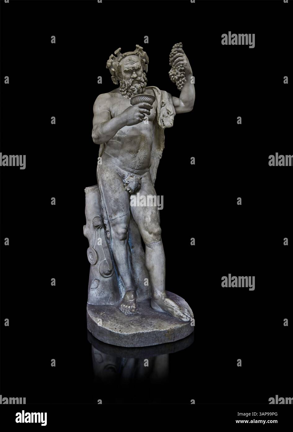 Roman statue of Silenus, originally he would have been pouring wine ...