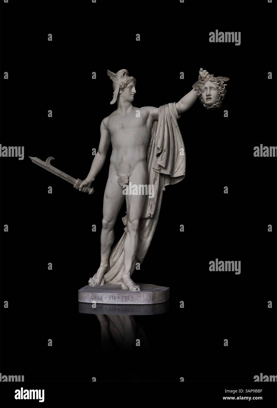 Statue of Perseus Triumphant depicting Perseus holding severed head of ...