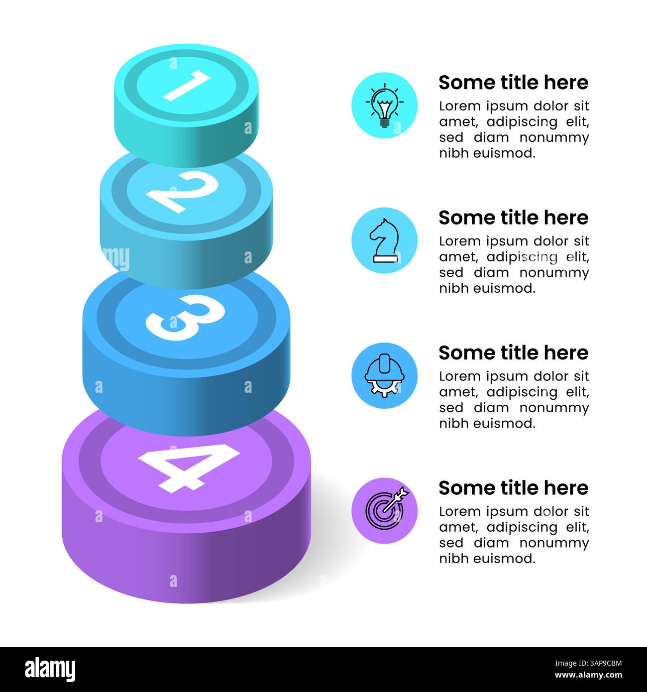Infographic template with icons and 4 options or steps. Column. Can be ...