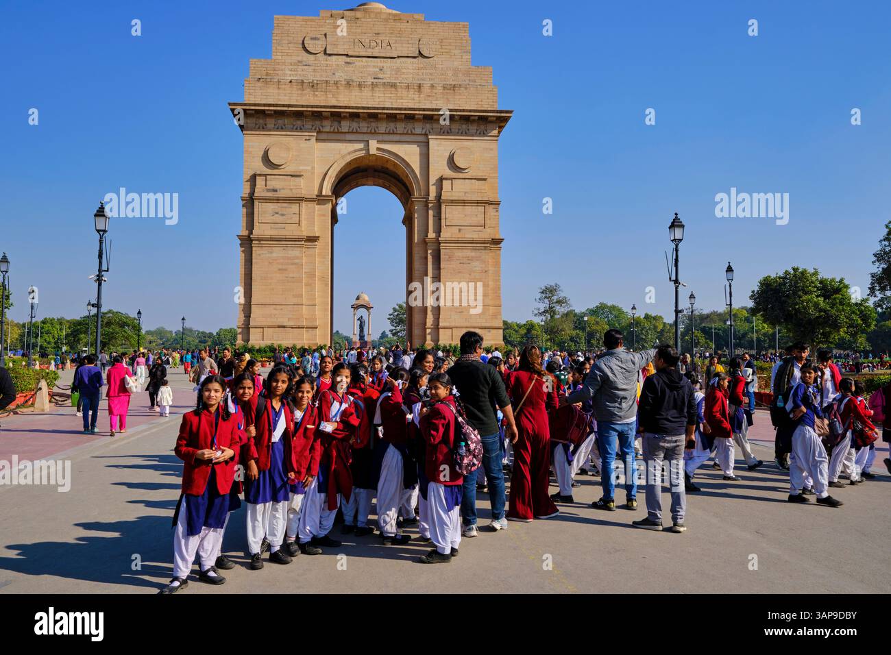 India, New Delhi, Rajpath Boulevard, India Gate, the India Gate was ...
