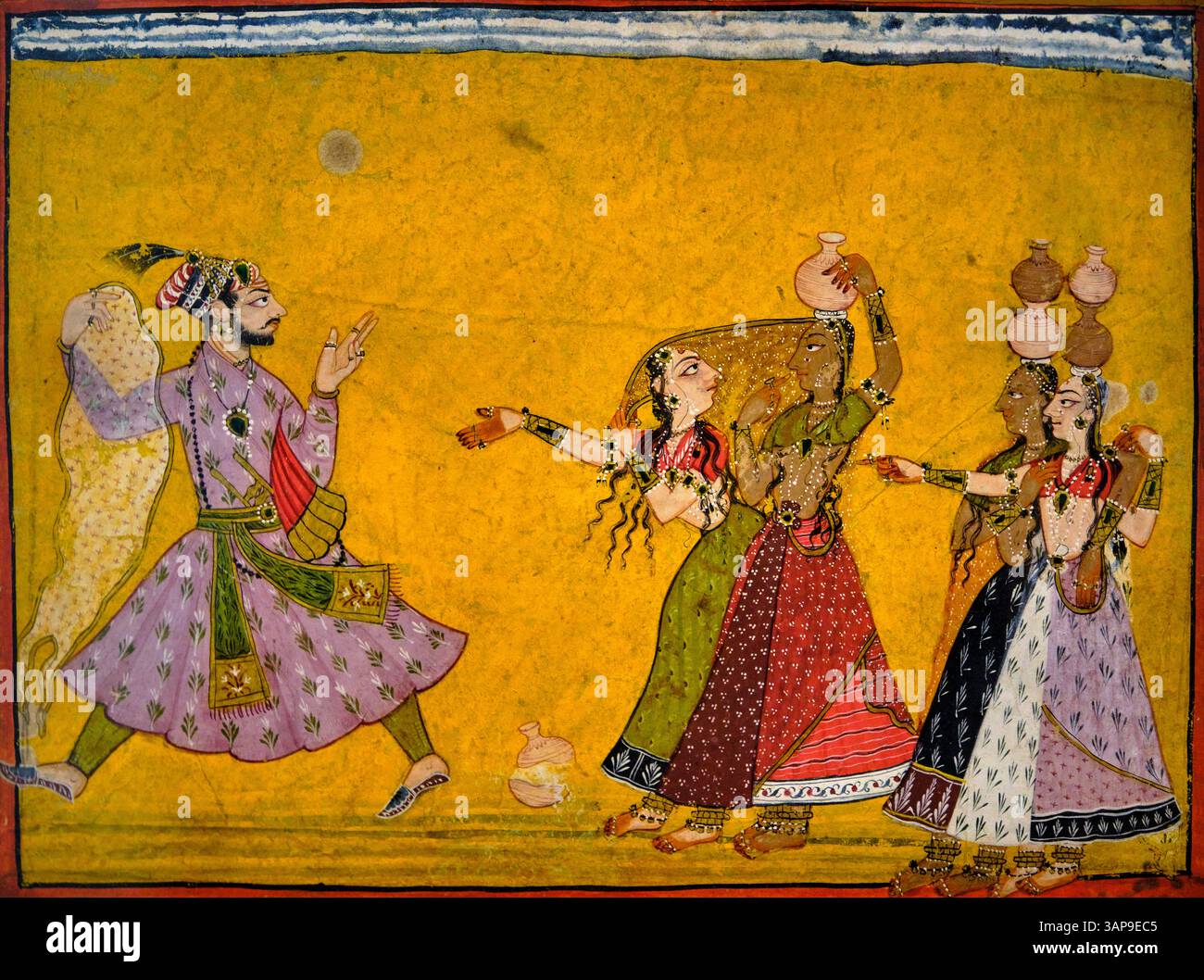 India, Delhi, New Delhi, National Museum, Hero taking the scarf of a ...