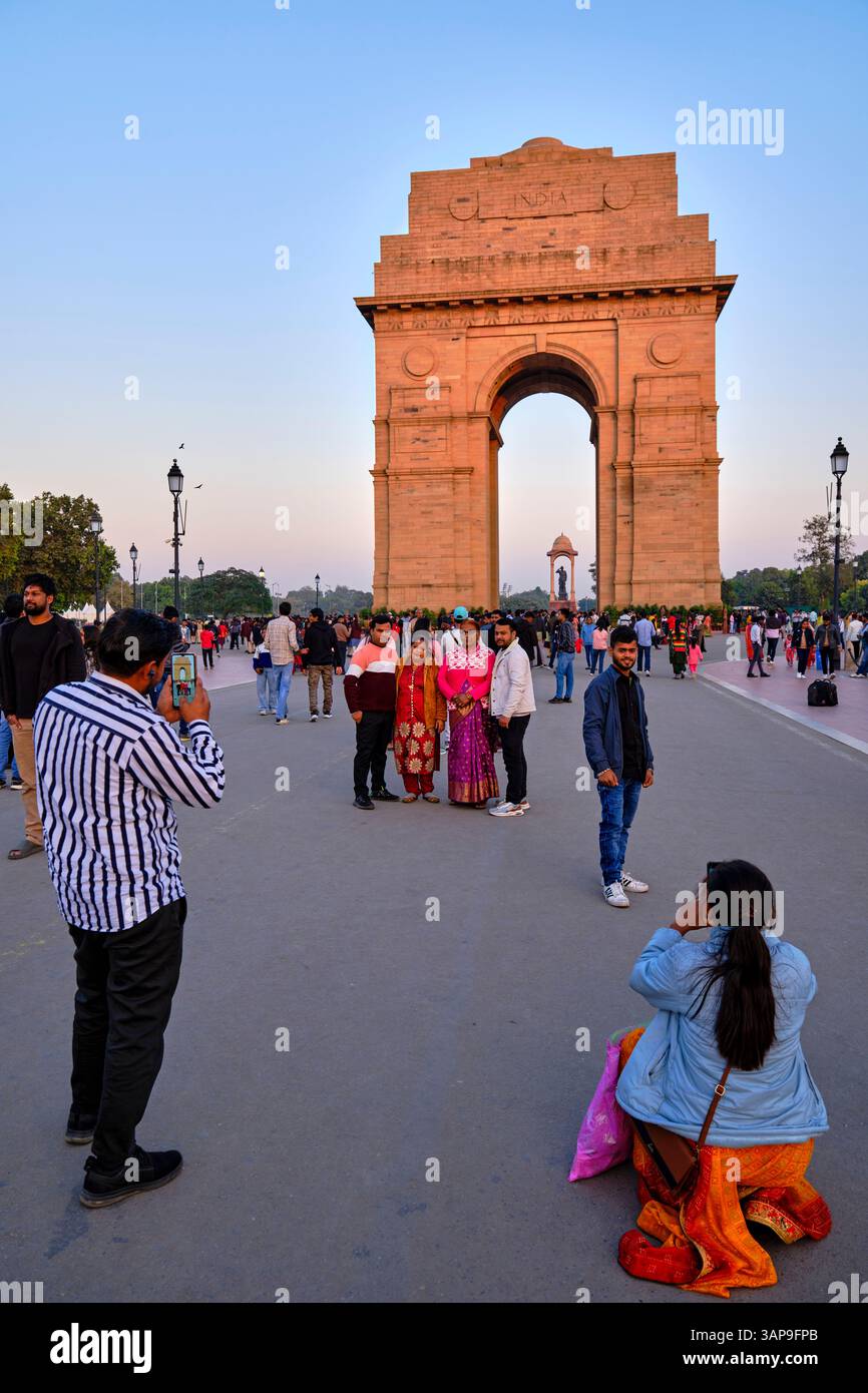 India, New Delhi, Rajpath Boulevard, India Gate, the India Gate was ...