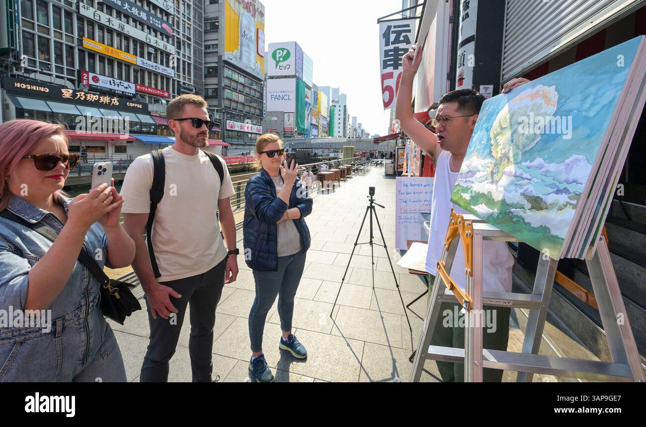 Japanese Daisaku YOSHIMURA tells a story with pictures regarding an ...