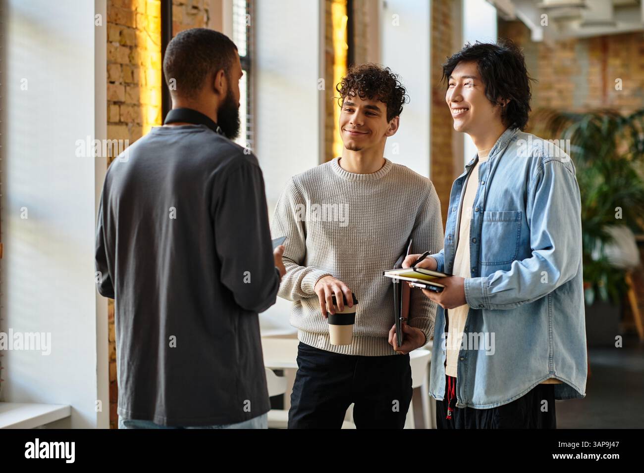 Colleagues share ideas and laughter, boosting teamwork and creativity ...